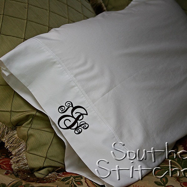 Monogram Pillowcases - Etsy