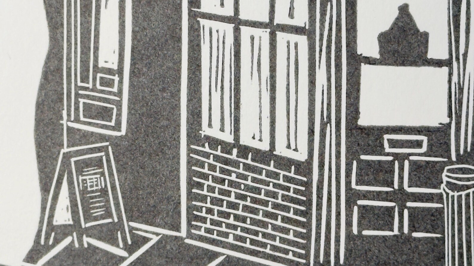 Hand‑printed - the Botanist Coffee Shop – Lino Block | Brighton Shop ...