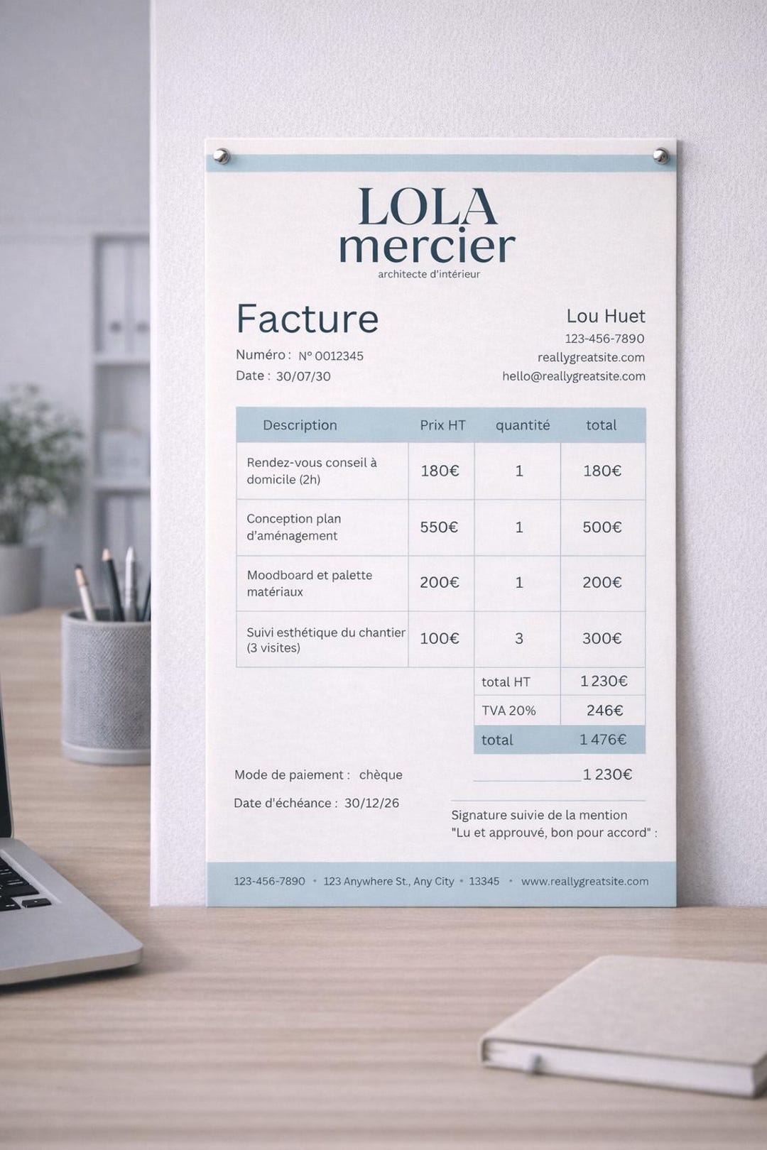Modern Professional PDF Invoice – PDF Invoice Template, Professional ...