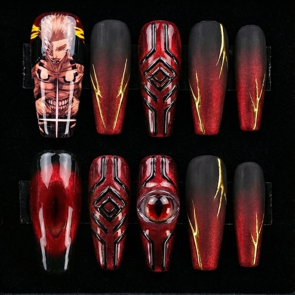 Sukuna Nails - Etsy UK