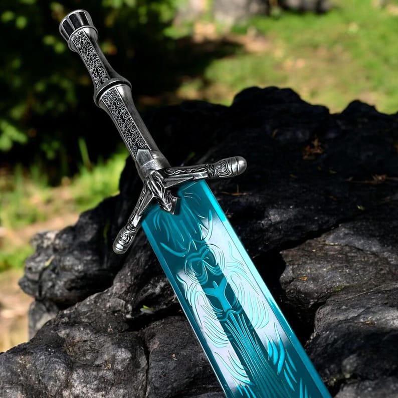 Moonlight Greatsword Metal Replica, Hand-painted Luminous Cosplay Prop ...