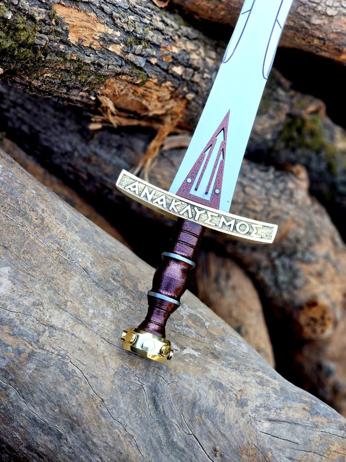 Handmade Anaklusmos Riptide Sword, Stainless Steel With Leather Sheath ...