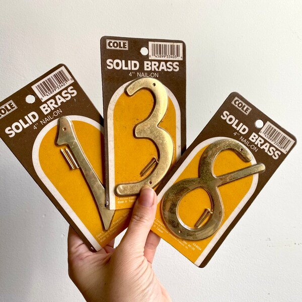 Brass House Numbers - Etsy