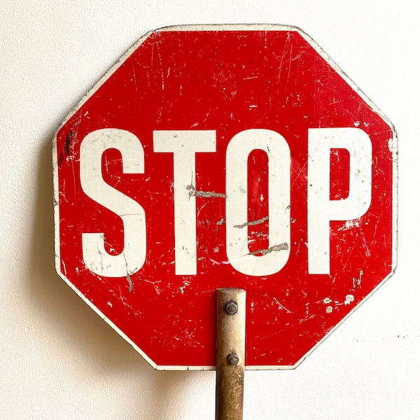Vintage Stop Sign - Etsy