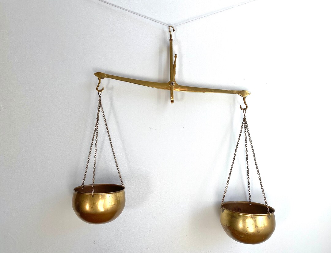 Vintage Brass Balance Scale - Etsy
