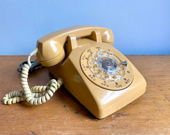 Yellow Wall Mounted Rotary Dial Telephone/ Fun Mustard Yellow - Etsy