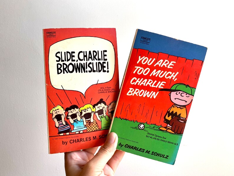 Vintage Charlie Brown Book Set - Etsy