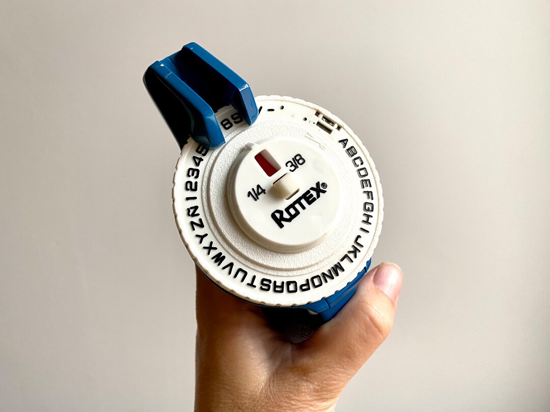 Vintage Blue Rotex Manual Label Maker - Etsy