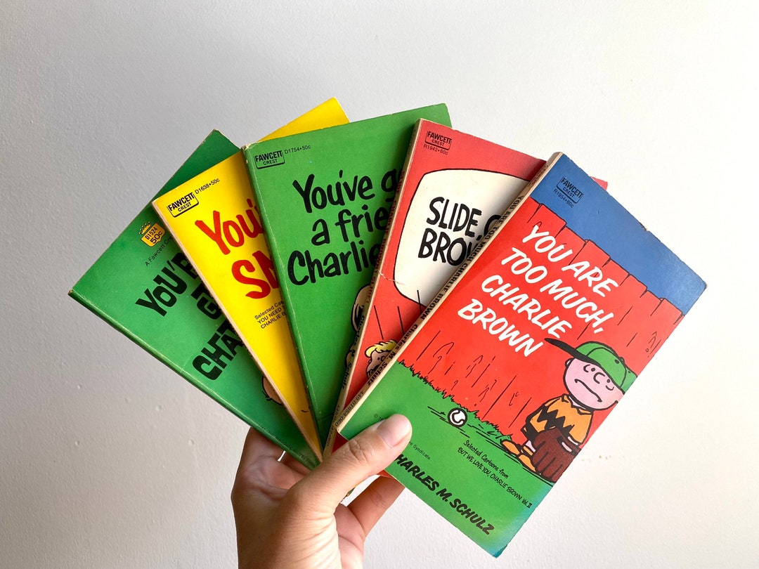 Vintage Charlie Brown Book Set - Etsy