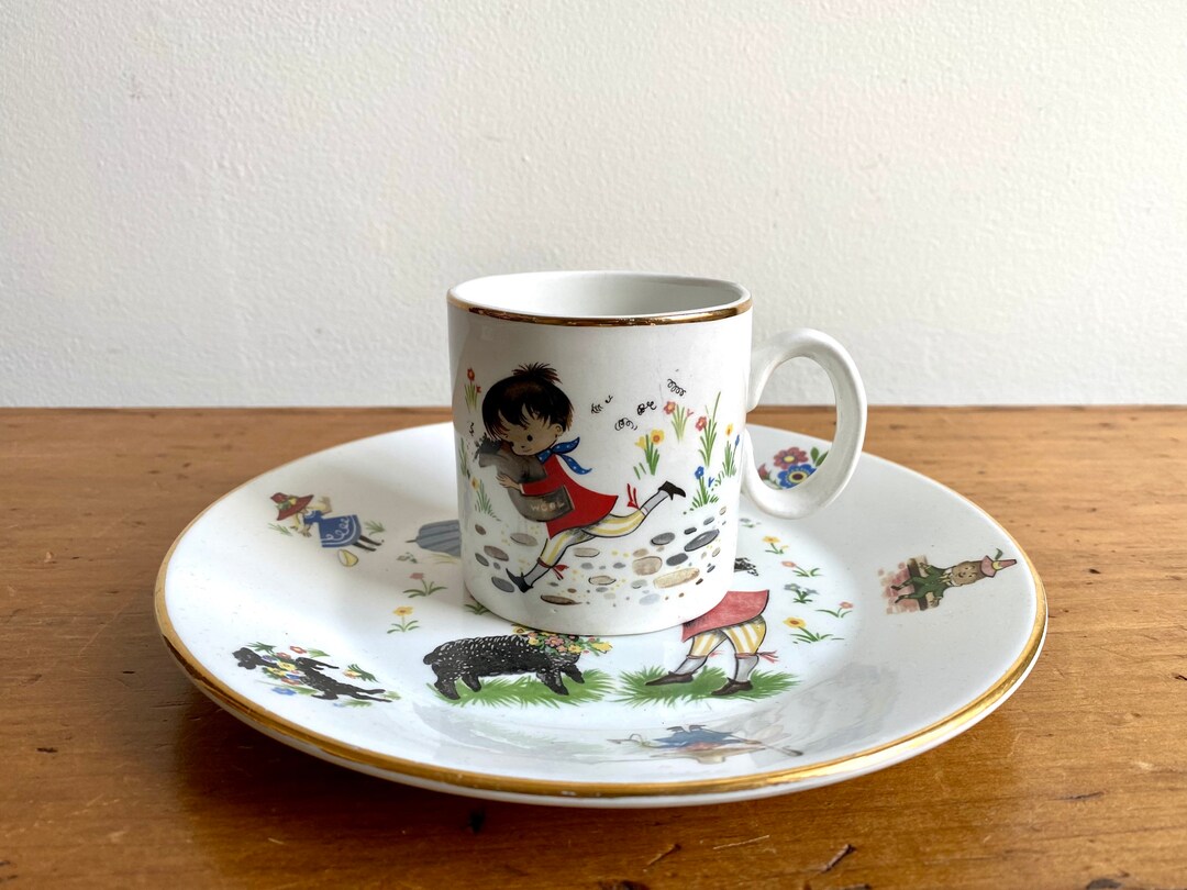 Arklow Child Cup and Dish Ironstone Set Ireland - Etsy