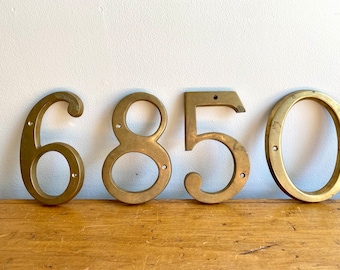 Vintage Brass House Numbers Sold PER Number Patinated Brass House ...