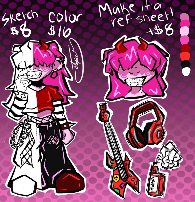 Custom Character Art Commission: Full Body Sketch (digital) - Etsy