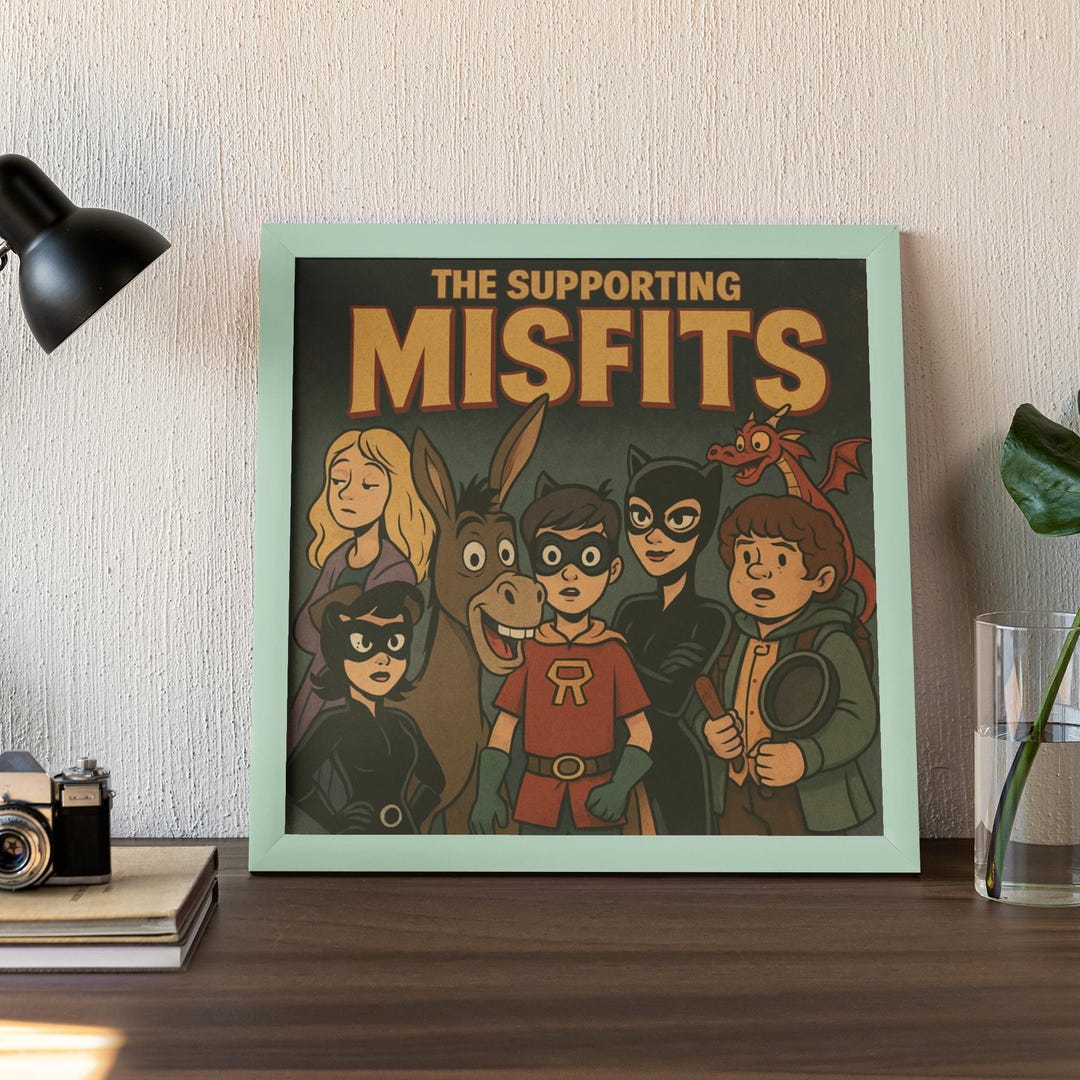 The Supporting Misfits Retro Art Print – Funny Underdog Character ...