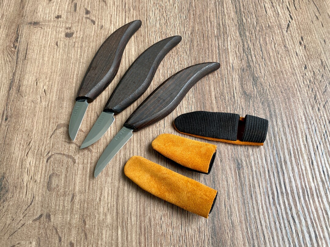 Wood Carving Set With Men's Thimbles Wood Carving Set - Etsy