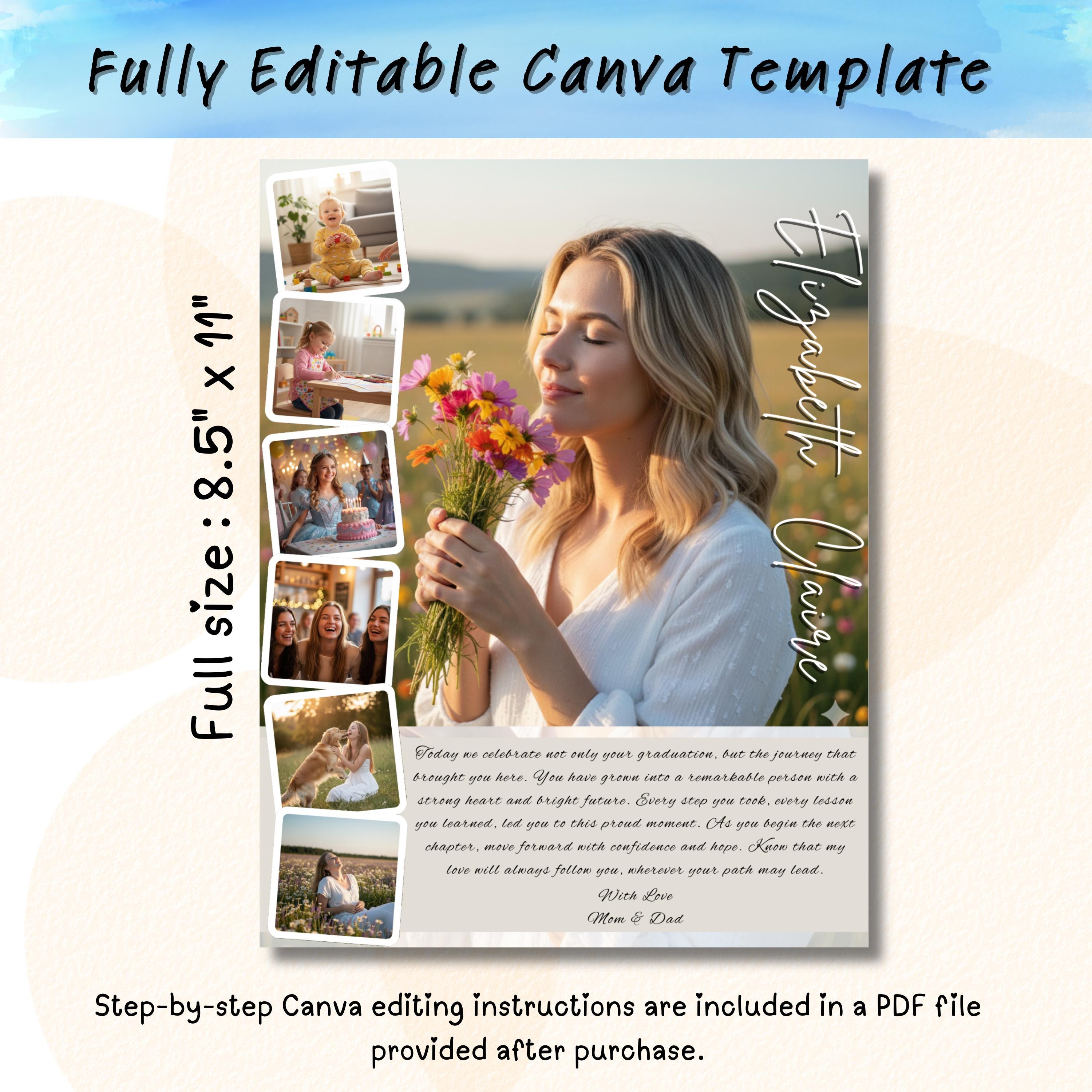 Full Page Senior Yearbook Ad Template | Daughter Graduation, Parent ...