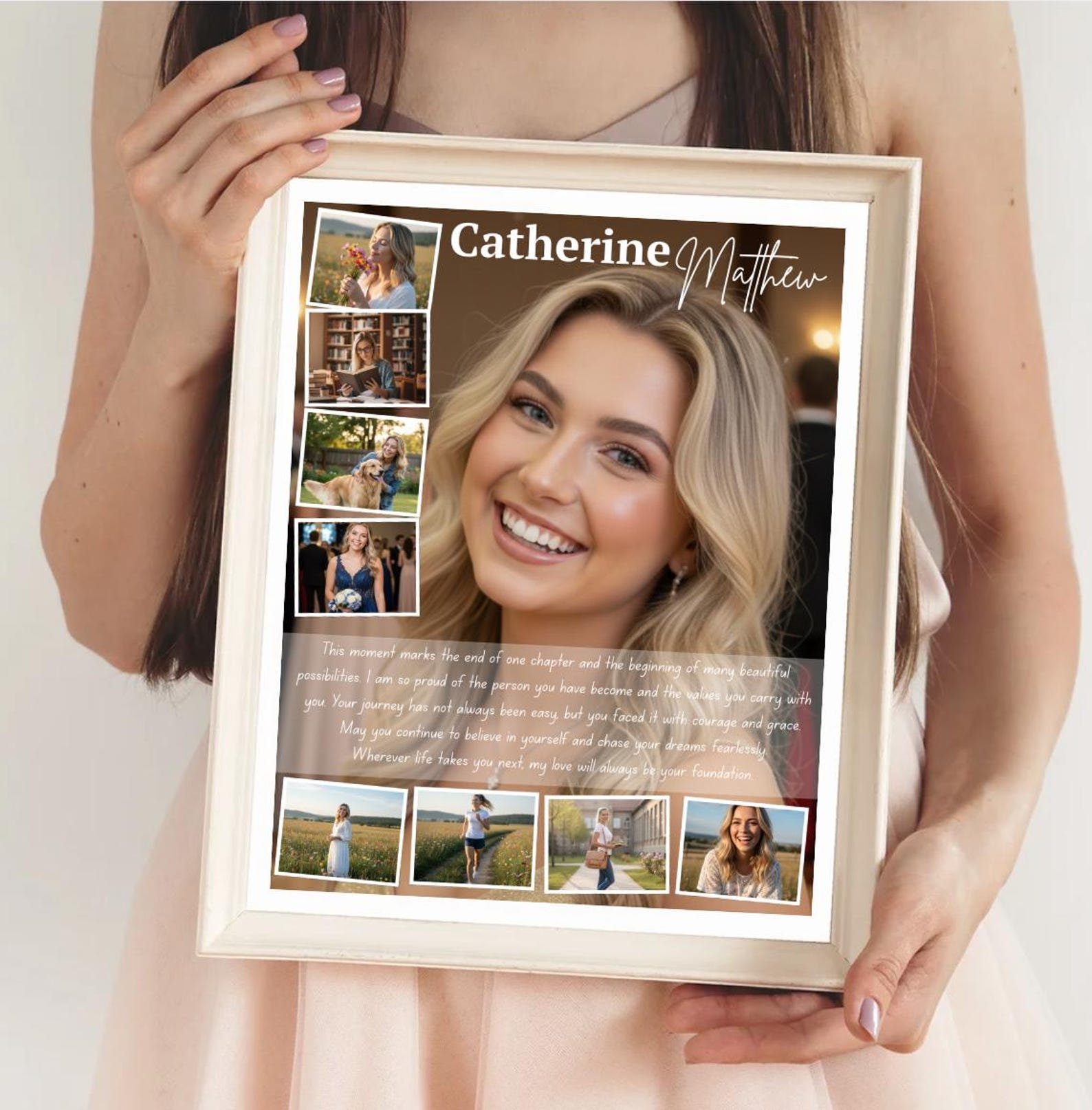 Senior Yearbook Template for Daughter | Editable Canva Graduation ...