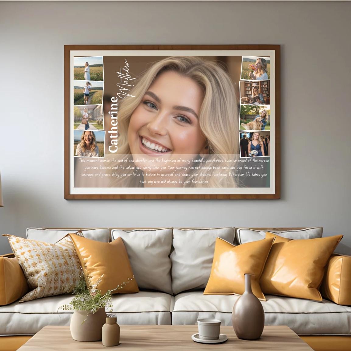 Senior Yearbook Template for Daughter | Editable Canva Graduation ...
