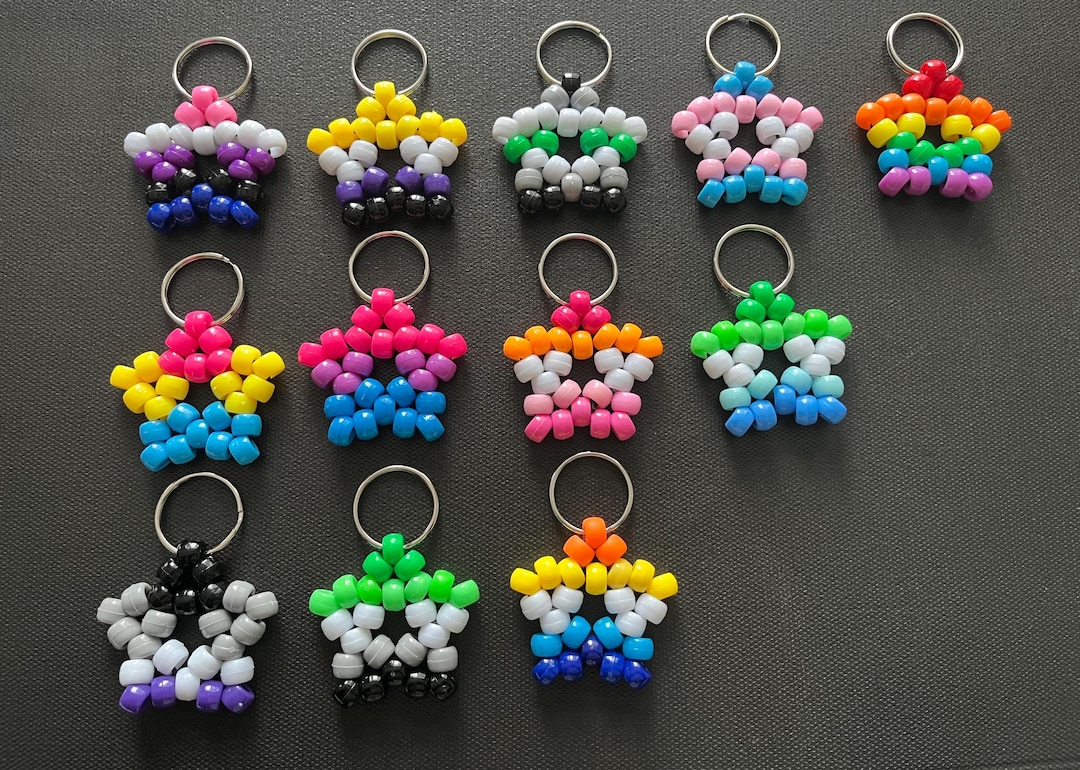 Pride Kandi Star Keychains :3 - Etsy
