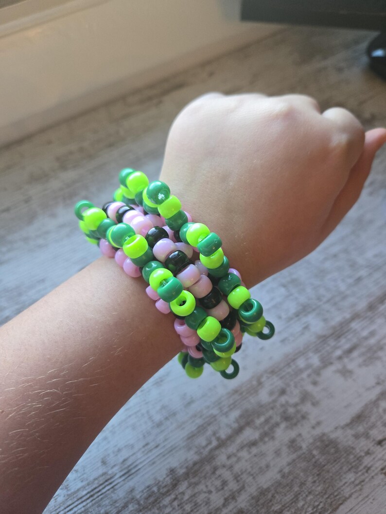 Watermelon Themed Kandi Bracelets/cuffs - Etsy