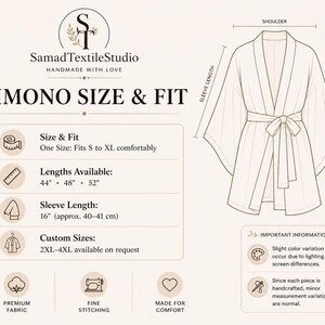 Cotton Kimono Robe, Block Floral Printed Robes, Kimono for Women, Night ...