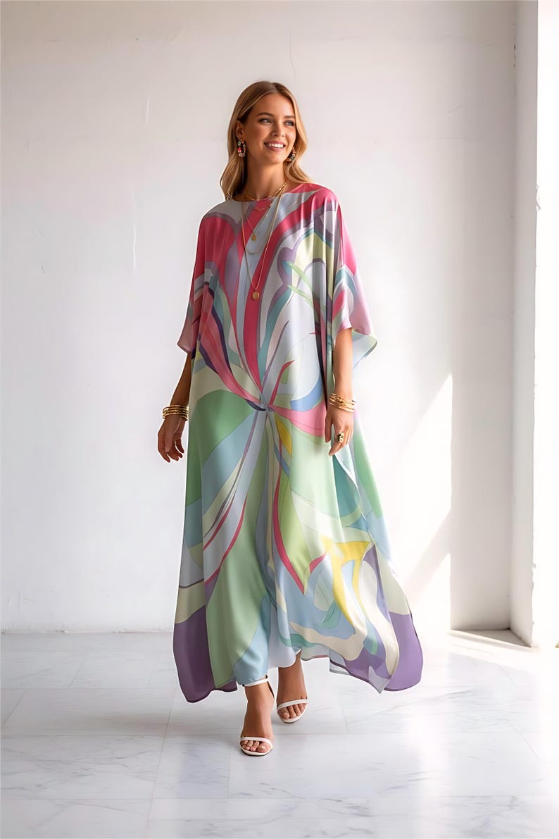 Kaftan Silk Blend, Long Length Kaftan, Custom Size Kaftan, Luxury ...