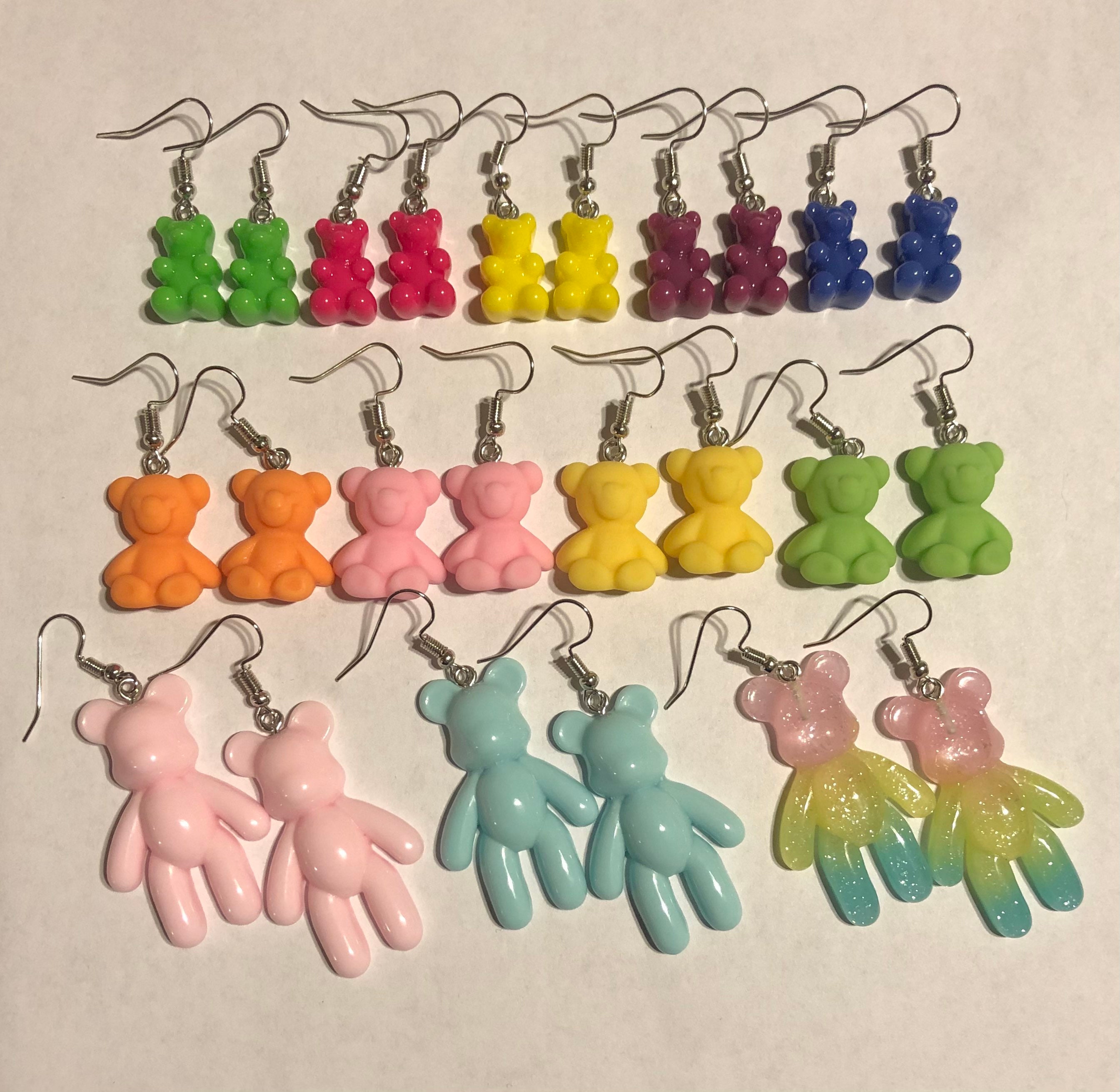 Buy Gummy Bear Candy Earrings, Novelty Jewelry for Kids and Women ...