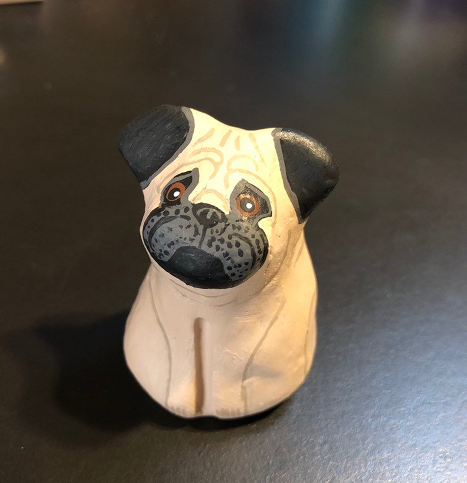 Clay-9 Pug Dog Figurine Gift for Dog Lovers or Pug - Etsy