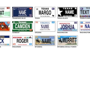 Mini State License Plates - Etsy