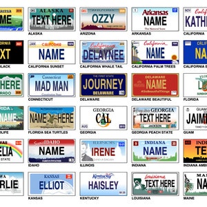 Mini State License Plates - Etsy