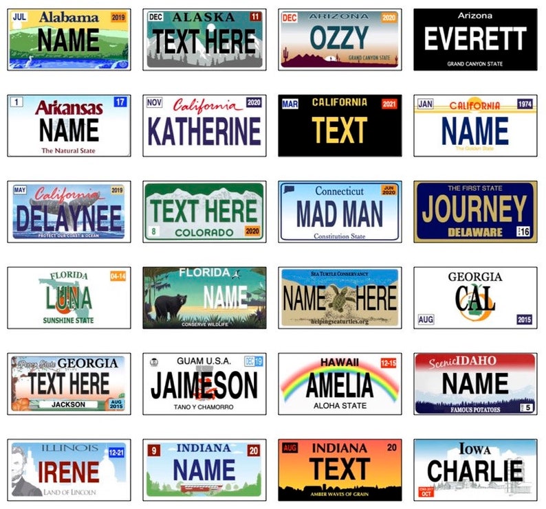 Mini State License Plates | Etsy
