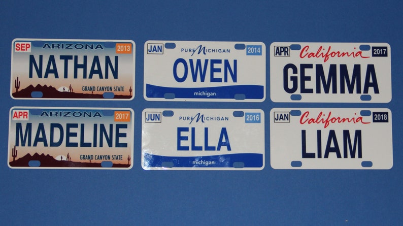 Mini State License Plates - Etsy