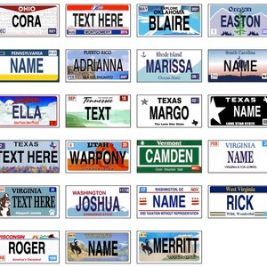 Mini State License Plates - Etsy