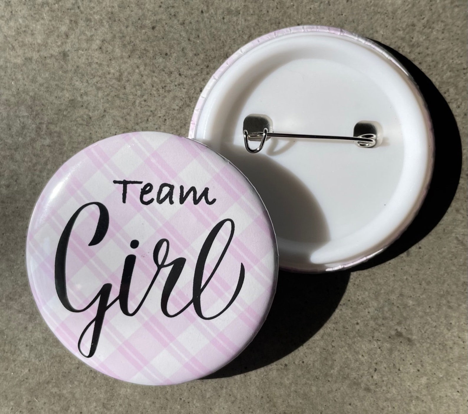 Team Boy Team Girl Gender Reveal Button Pin Backs 1 Set (12) - Etsy