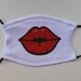 Big Hot Red Lips Face Mask - Etsy