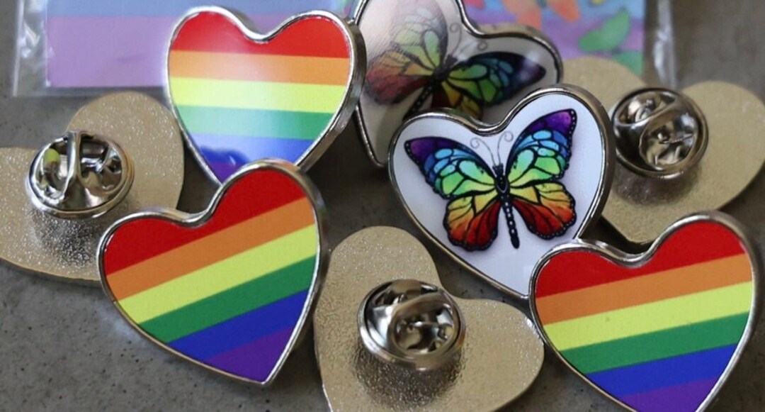 Pin Buttons of Pride Flag or Butterfly - Etsy