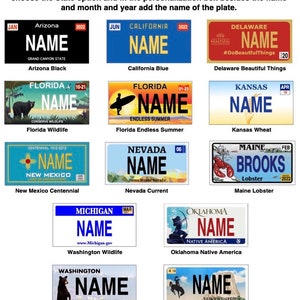 Mini State License Plates - Etsy