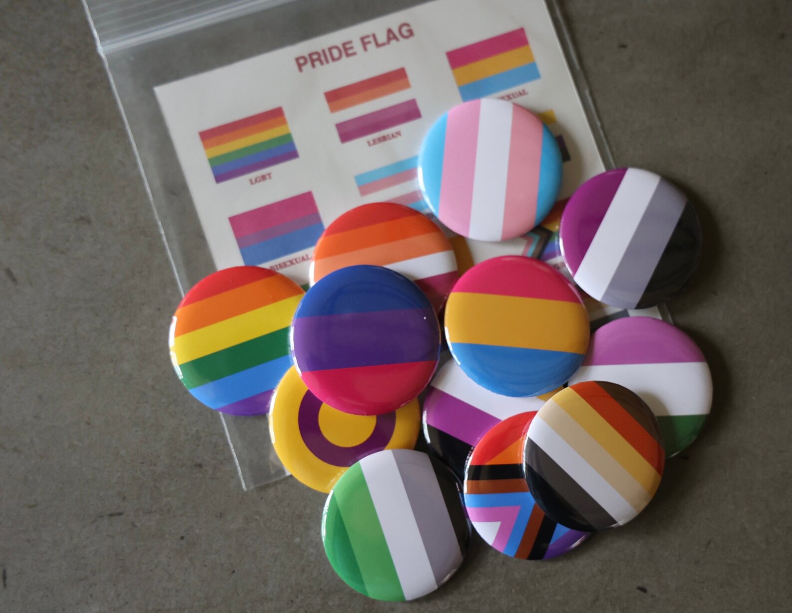 Pride Flag Collection Button Pinback 1 Set (12) - Etsy