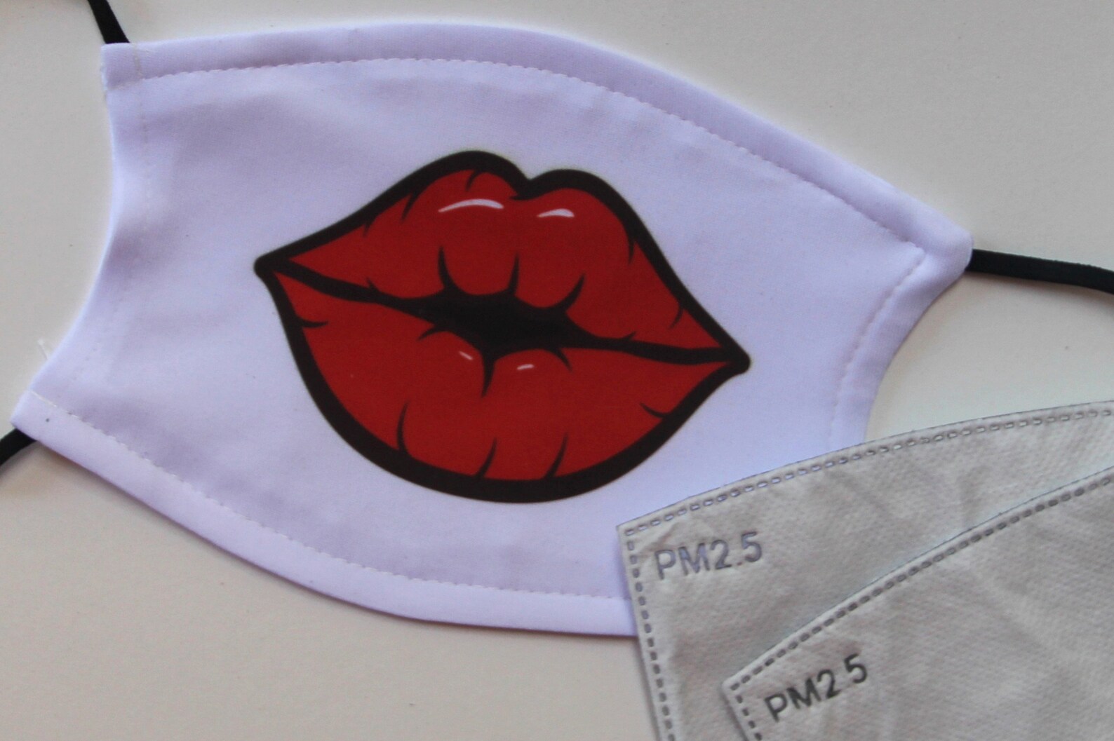 Big Hot Red Lips Face Mask - Etsy