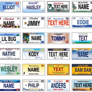 Mini State License Plates - Etsy