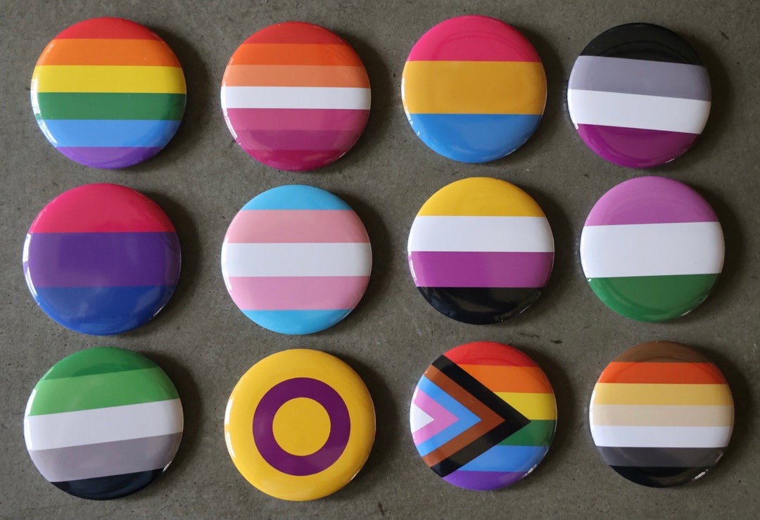 Pride Flag Collection Button Pinback 1 Set (12) - Etsy