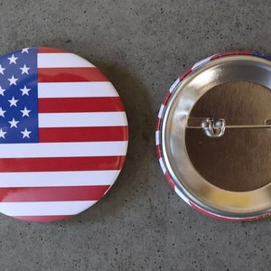 2 Inch American Flag Pin Back Buttons (set of 12) - Etsy