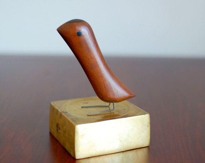 Jacob Hermann Wooden Bird - Danish Modern Hand Carved Teak and Rosewood ...