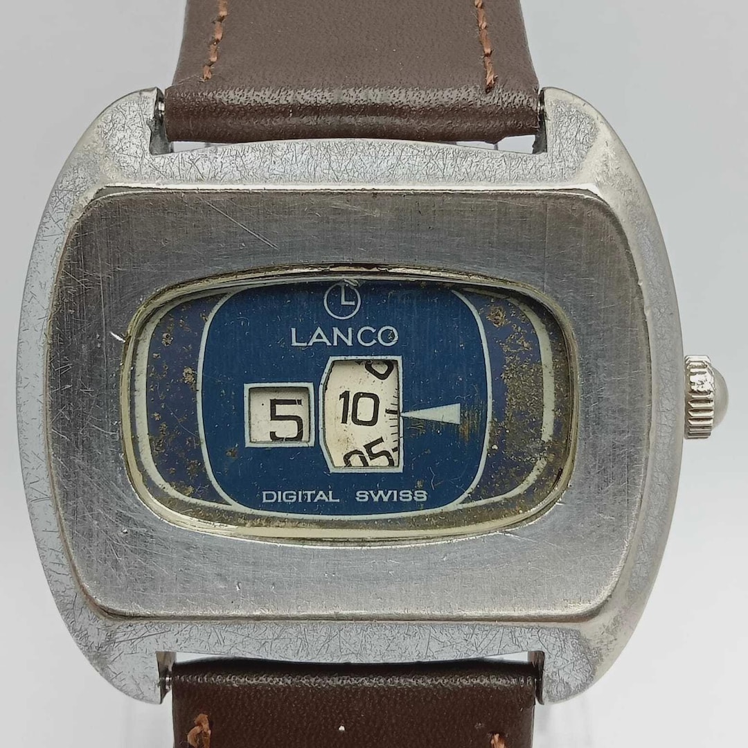 Lanco Jump Hour Watch: 1970s Swiss Made Retro Time Piece - Etsy