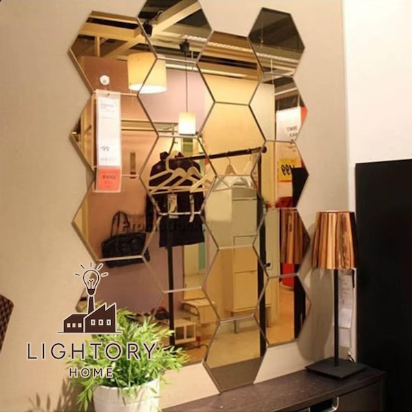 Hexagon Mirror Stickers - Etsy