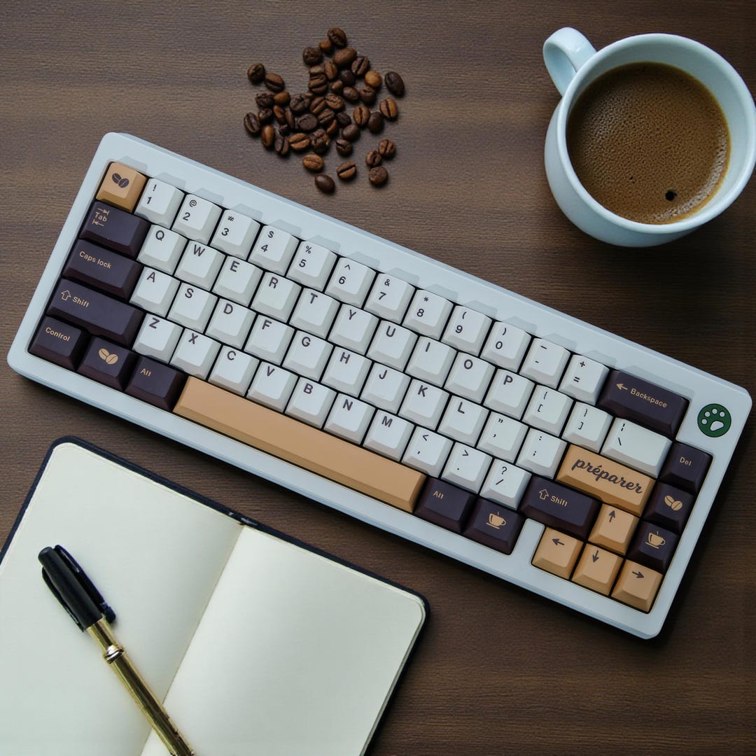 GMK Coffee Keycaps Set | PBT Cherry Profile Keycaps for Mechanical ...