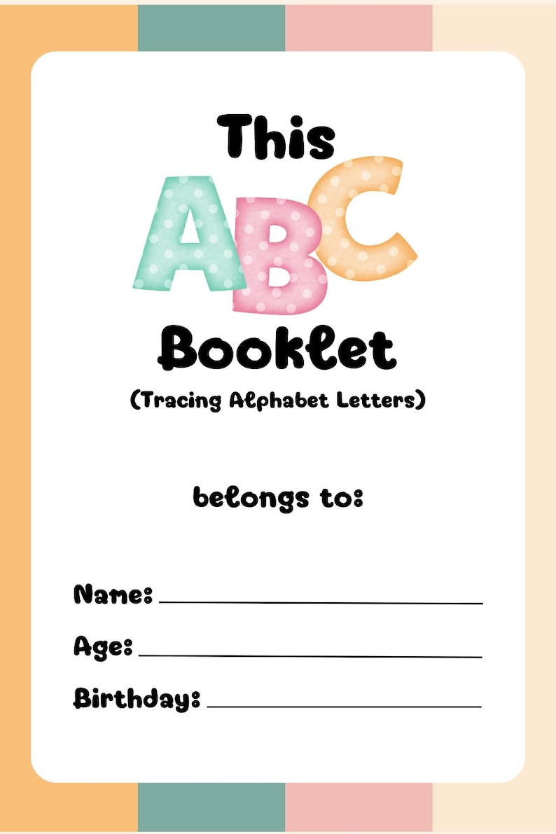 ABC Tracing Booklet (50+ Pages) for Kids | Preschool Learning ...