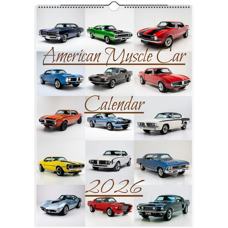 2026 Muscle Car Calendars - Etsy
