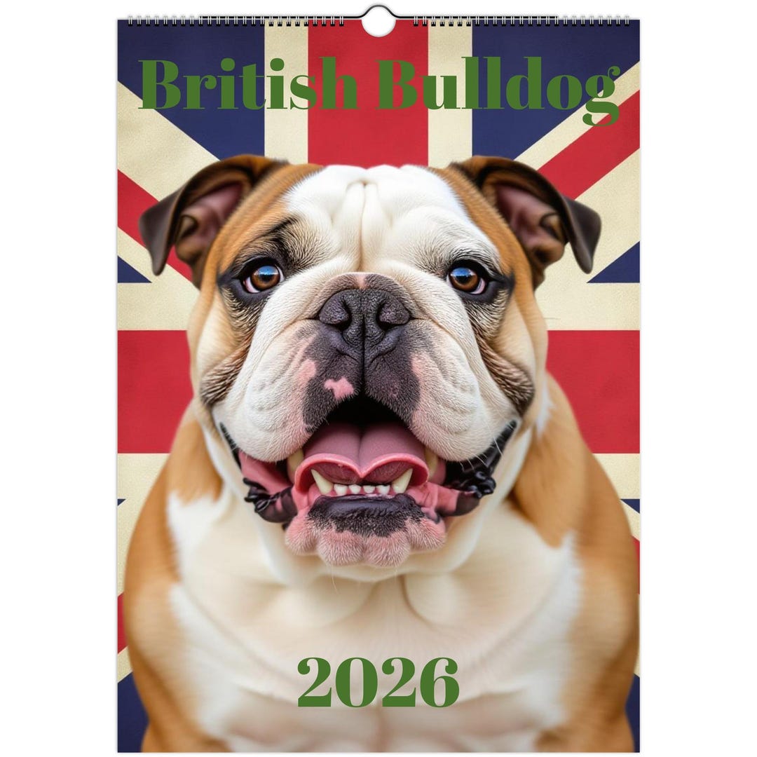Custom British Bulldog Calendar 2026 - Beautifully Crafted & Fully ...