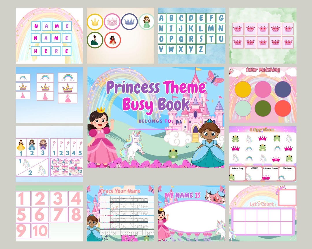 Princess Busy Book (digital File) - Etsy