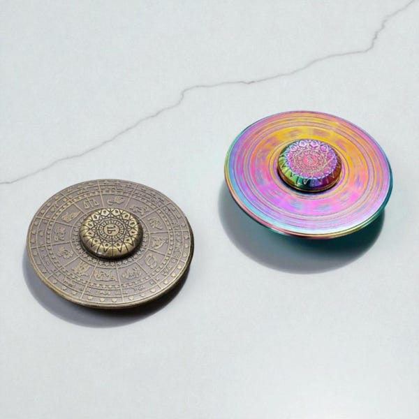 Rainbow Metal Fidget Spinners - Etsy